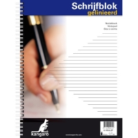 Kangaro Skrivblock A4 linjerat 60g (100 ark) Kangaro 123ink.se